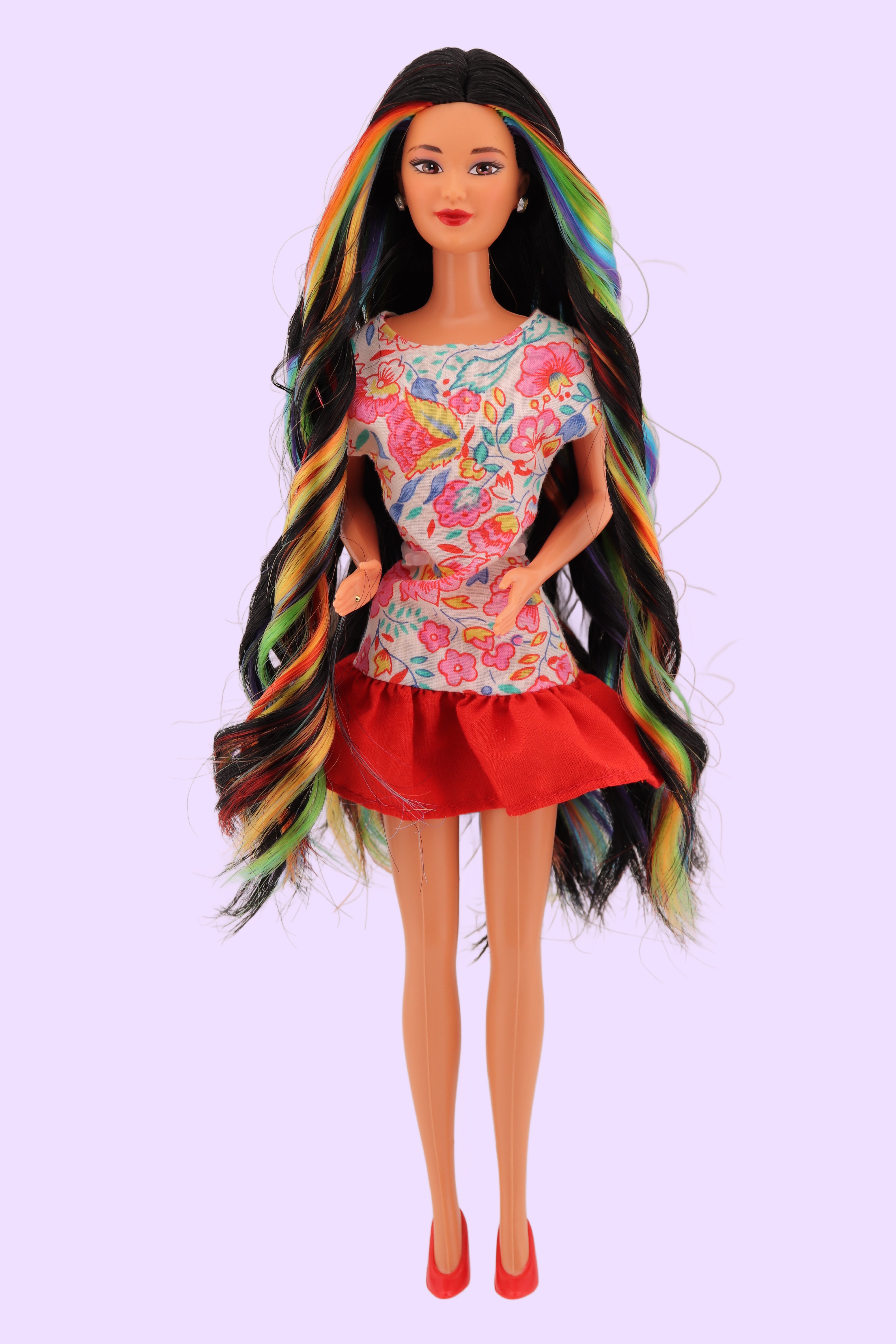 Asian Barbie with Rainbow Peek-A-Boo – Twiggy's Doll Hospital